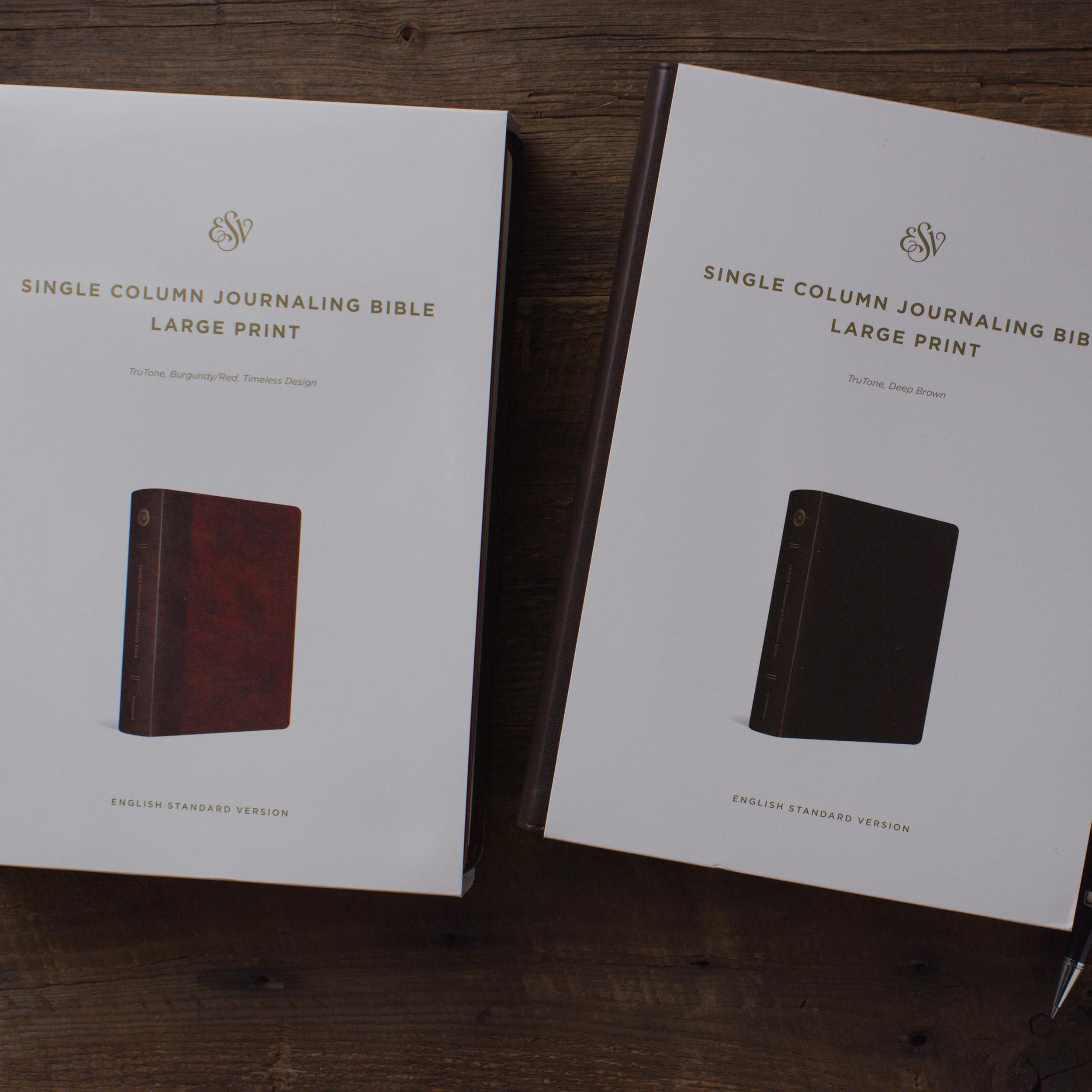 ESV Single Column Journaling Bible, Large Print (Trutone, Burgundy/Red ...